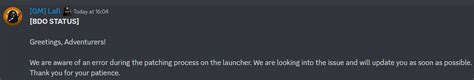 They Are Aware Of An Error During The Patching Process On The Launcher R Blackdesertonline