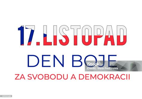 체코어로 체코의 자유와 민주주의를 위한 투쟁의 날 체코 휴일은 11 월 17 일에 축하 타이포그래피 포스터 배너 인사말 카드