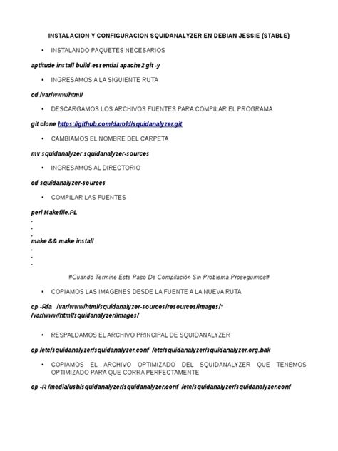 Instalacion Y Configuracion Squidanalyzer Pdf Software Unix Ciberespacio