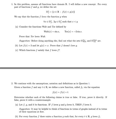 Solved In This Problem Assume All Functions Have Domain Chegg