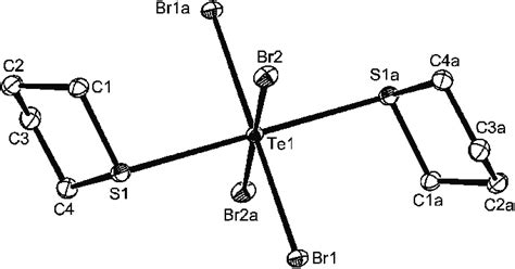 Crystal Structure Of The Centrosymmetric Trans Tebr 4 Tht 2