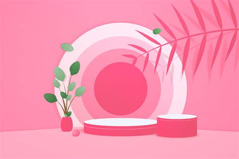 포디움과 최소한의 분홍색 벽 장면 최소한의 추상적 배경 3d 렌더링 추상적 인 기하학적 모양 핑크 파스텔 색상배경 벡터 3d 핑크 렌더링 현대 웹 사이트에서 시상식을위한