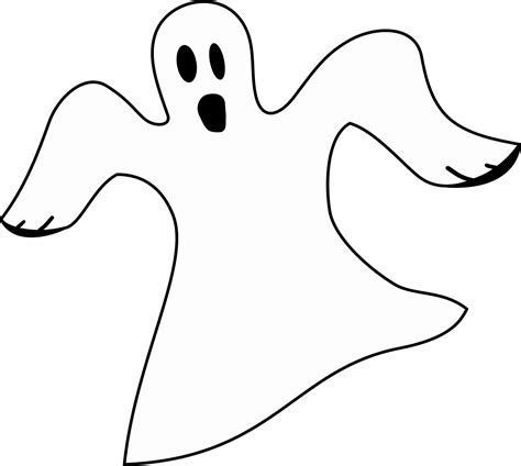 Black And White Ghost Clipart