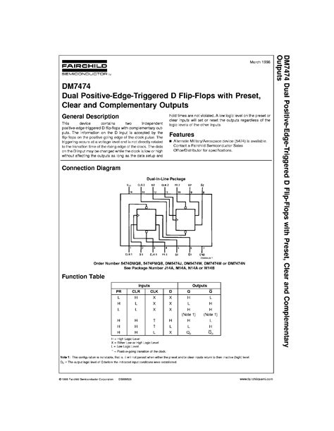 7473 Flip Flop Datasheet Specifications And Pin Configuration