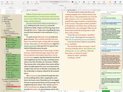inspector toolbar stuck in the inspector column scrivener for macos