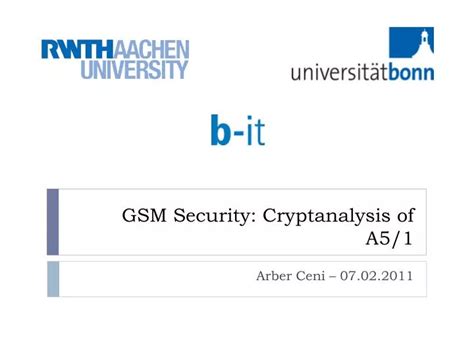 Ppt Gsm Security Cryptanalysis Of A51 Powerpoint Presentation Free Download Id1615102