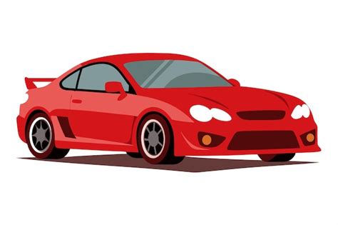 색 배경에 자동차 터 일러스트레이션 프리미엄 벡터