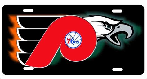 Philadelphia Sport Teams Combined Logo Novelty License Plate