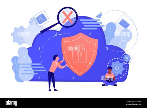Cloud Computing Security Concept Vector Illustration Stock Vector Image Art Alamy