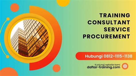 Training Consultant Service Procurement Daftar Training