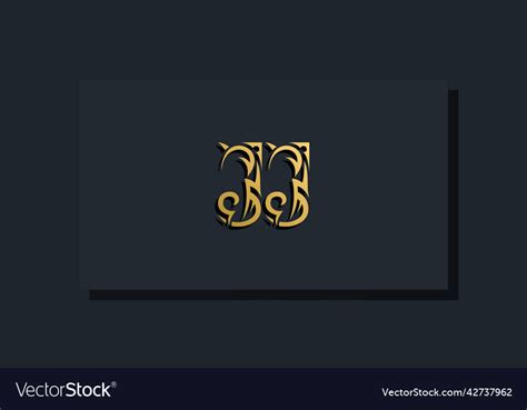 Luxury Initial Letters Jj Logo Design Royalty Free Vector