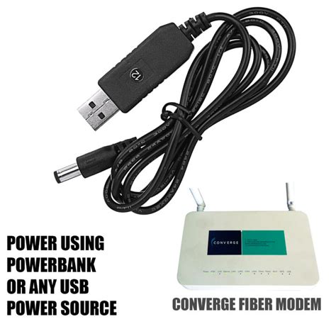 Usb Power Adaptor Adapter Cable For Converge Fiber Wifi Modems Router