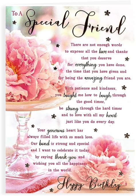To A Special Friend Birthday Card Size 6 X 9 Happy Birthday