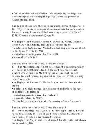 Office 2016 Myitlabgrader InstructionsAccess ProjectMIS 30 Docx