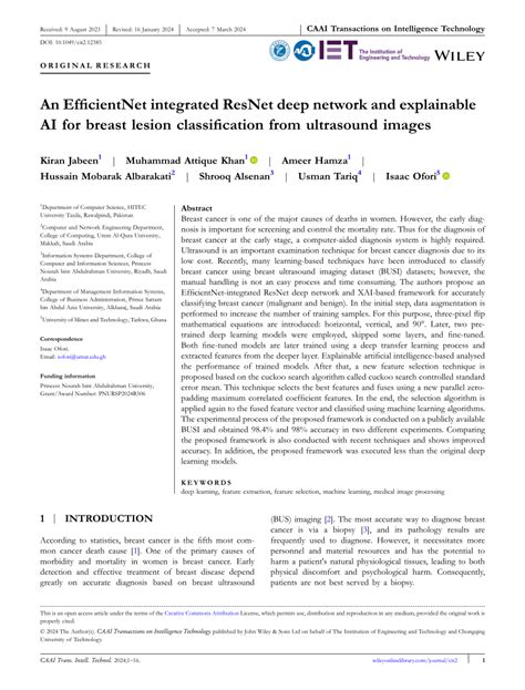 Pdf An Efficientnet Integrated Resnet Deep Network And Explainable Ai