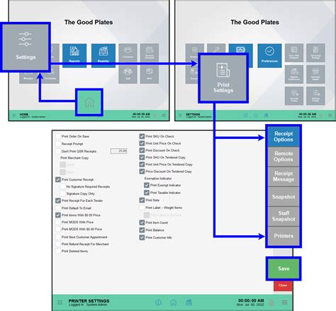 Print Settings Exatouch Knowledge Base