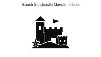 Beach Sandcastle Monotone Icon In Powerpoint Pptx Png And Editable Eps Format PPT Presentation
