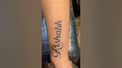 Rishabh Name Tattoo Shortsfeed Shorts Viral Short Tattoolife Youtube