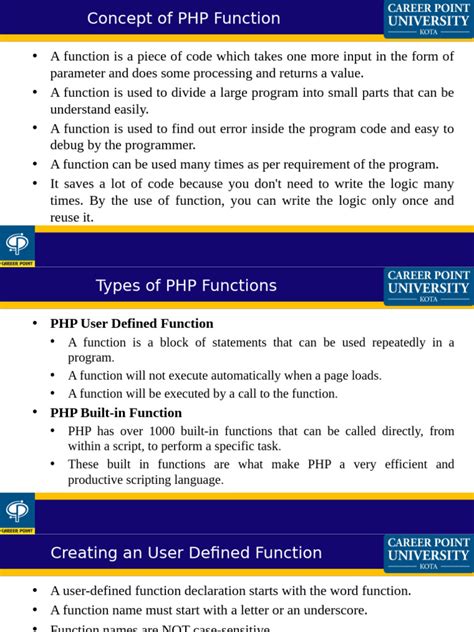 PHP FUnction and Its Types | PDF | Parameter (Computer Programming) | Php