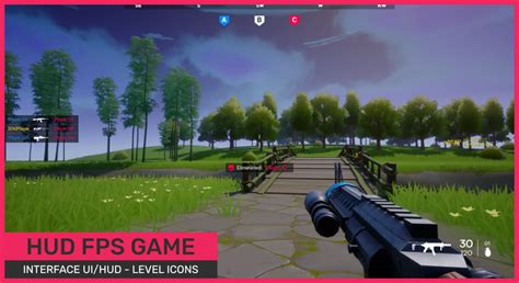 fps interface ui hud killfeed compass ready to play in blueprints