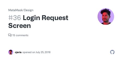 Login Request Screen Issue MetaMask Design GitHub