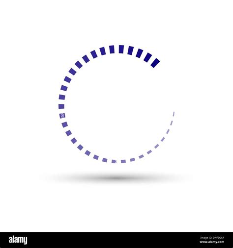 Circle Loading Icon Load Internet Data Symbol Round Shape Vector Illustration Stock Image
