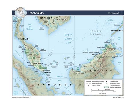 Physiography Map Of Malaysia Countryreport
