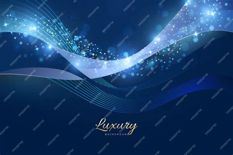 현실적인 네이비 블루 반짝이 배경 무료 벡터
