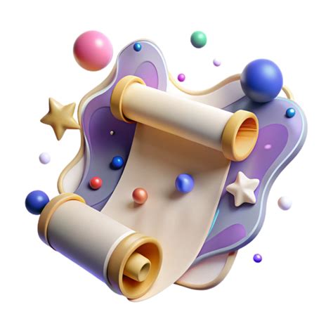 Vibrant Modern Philosophical Text Scroll Unrolling Isolated On White 60787549 Png