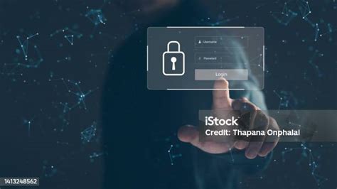 Concept Of Cyber Security User Type Login And Password Keeping User Personal Data Safe