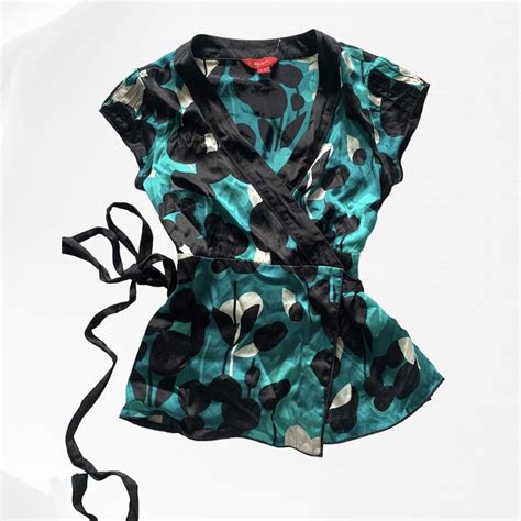 Stunning Vintage Monsoon Wrap Plunge Top Amazing Depop