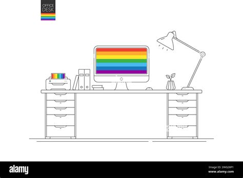 Gay Flag Desk Stock Vector Images Alamy