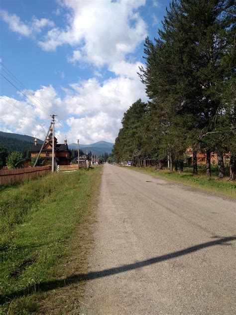 Mount Hoverla Hanging Peak Of The Ukrainian Carpathians Against The Background Of The Sky Stock