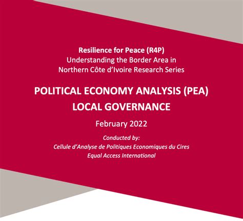 Political Economy Analysis Pea Local Governance Equal Access