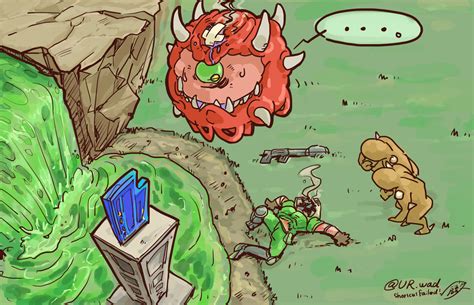 Kurashiki Nanka Cacodemon Doomguy Imp Doom Doom Series Commentary Request Highres Kurashiki Nanka Cacodemon Doomguy Imp Doom Doom Series Commentary Request Highres