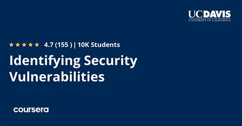 Identifying Security Vulnerabilities Coursya