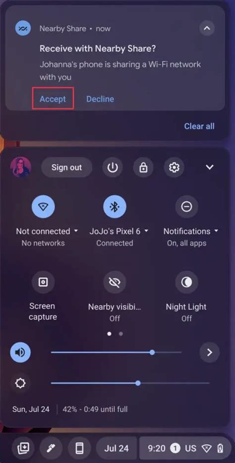 How To Connect A Chromebook To WiFi Using Nearby Share
