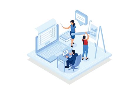 Premium Vector Create Class Elearning Teaching Software Interface