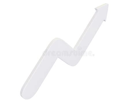 White Arrow Lightning 3d Render Stock Illustration Illustration Of