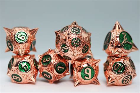 Meteor Storm Emerald Storm Metal Rpg Dice Set Foam Brain Games