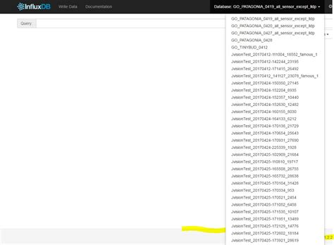 How To Select Particular Database Using Influxdb Web User Interface