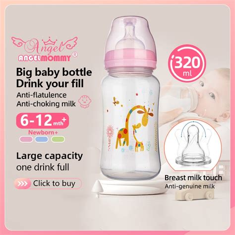 Jual 320ml Baby Bottle Botol Susu Dot Nipple Wide Neck PPSU Bottle Botol Susu Milk Bottle AB 813
