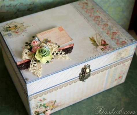 Кутия за пощенски картички Ръчно декорирани дървени кутии албуми за снимки и аксесоари за