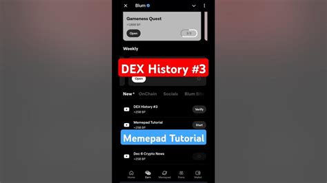 blum new task dex history 3 memepad tutorial blum keyword today