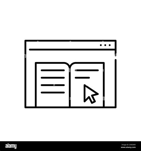 Web Browser Page With Text And Mouse Click Virtual Book Navigation And