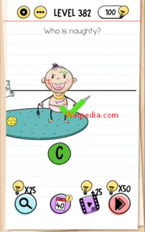 Brain Test Level 382 Who Is Naughty