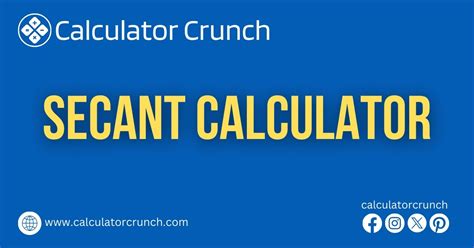 Secant Calculator Calculator Crunch