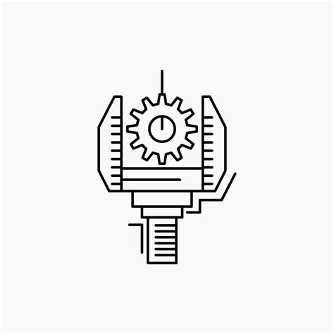 Automation Industry Machine Production Robotics Line Icon Vector
