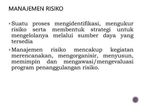 Manajemen Risiko Pertemuan 2 1 Ppt