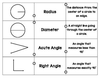 Geometry Vocabulary Match Up By Lydia Leslie Teachers Pay Teachers